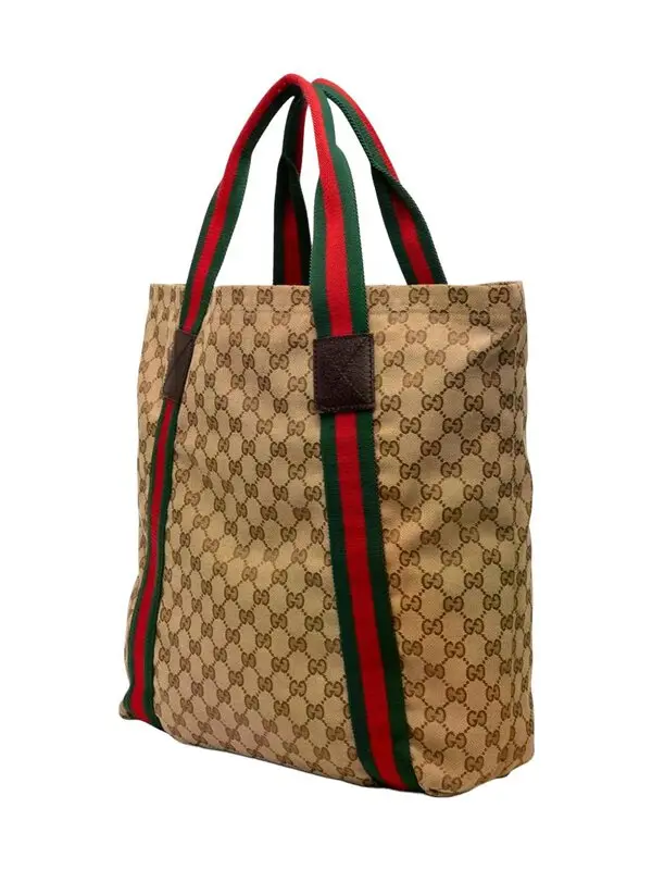 Gucci Gg Canvas Web Tote Bag - Neutrals