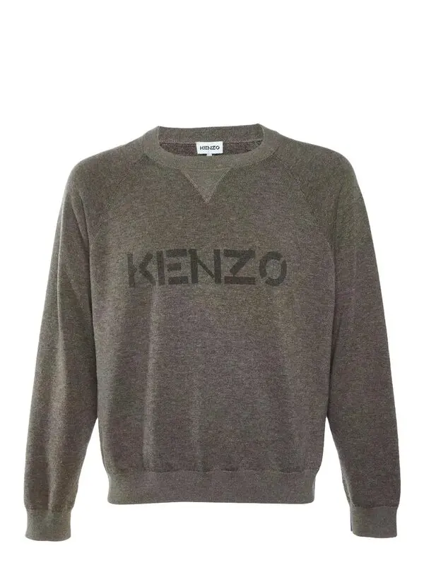 Kenzo Logo Crew Neck Sweater - Brown
