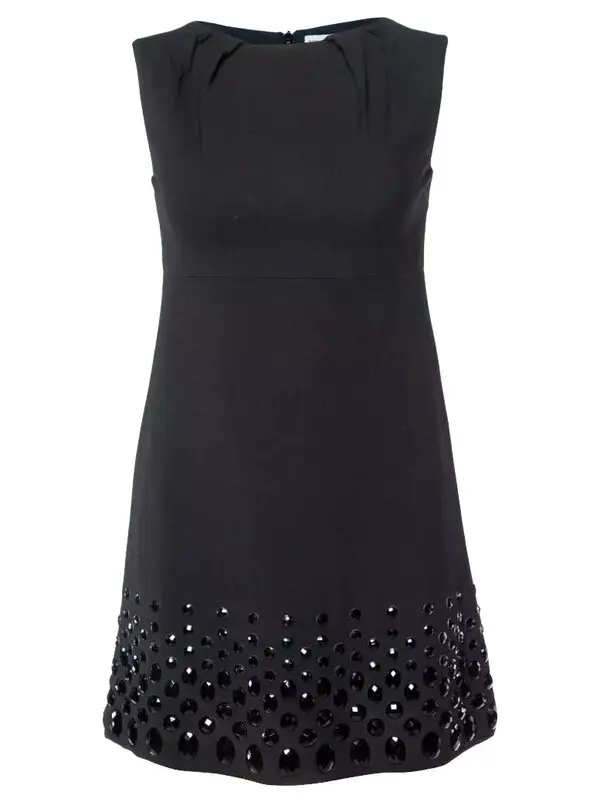 Red Valentino Crystal-embellished Sleeveless Mini Dress - Black