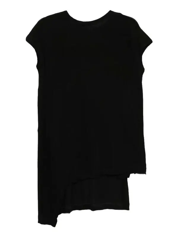 Yohji Yamamoto Asymmetrical Layered T-shirt - Black