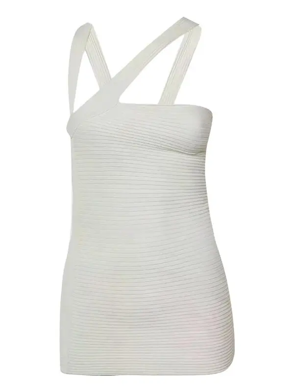 Gucci Ribbed Knit Halter Top - Neutrals