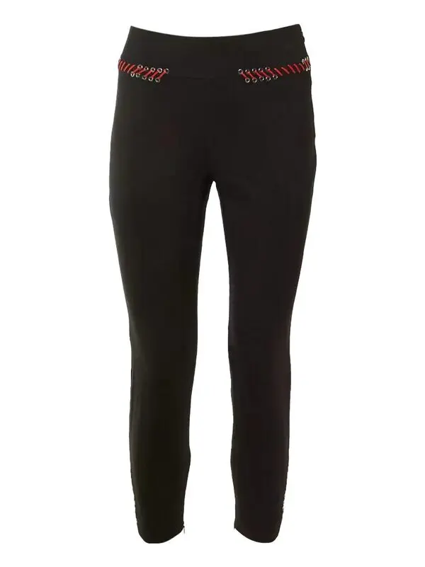 Alexander McQueen Tailored Trousers With Contrast Braid Detail - Black