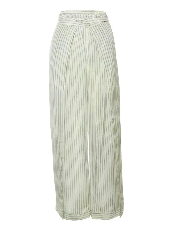 Chloé Striped Tie-detail Palazzo Pants - Neutrals