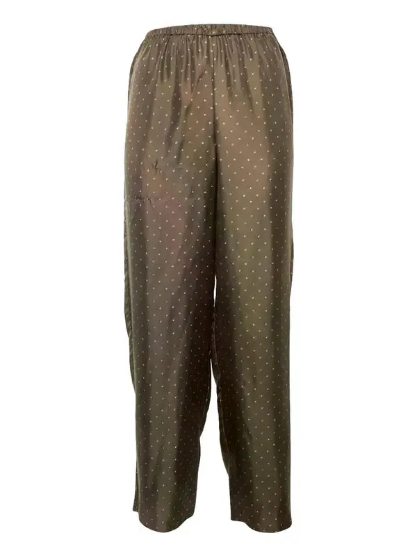 Theory Dot-print Wide-leg Trousers - Brown
