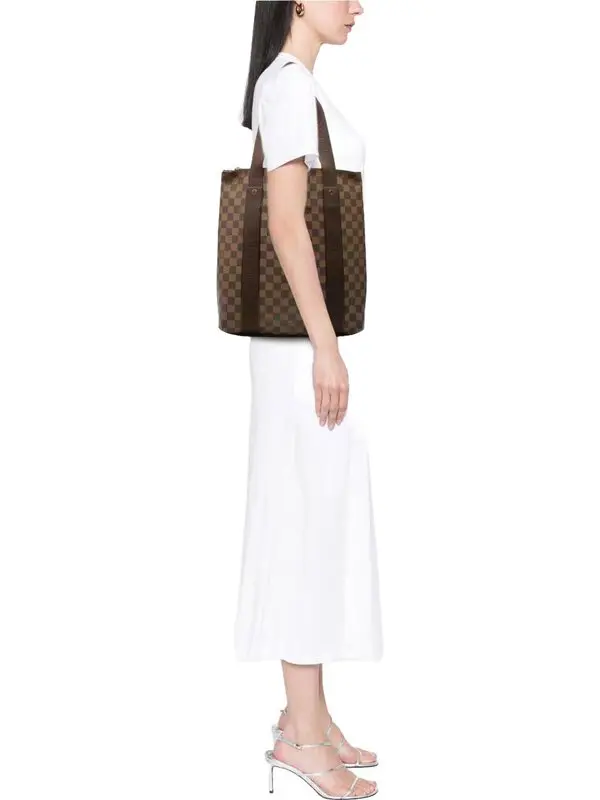 LOUIS VUITTON Damier Ebene Canvas Cabas Beaubourg Tote Bag - Brown