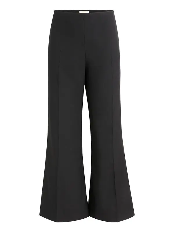 Khaite Walter Wool Bell-leg Pants - Black