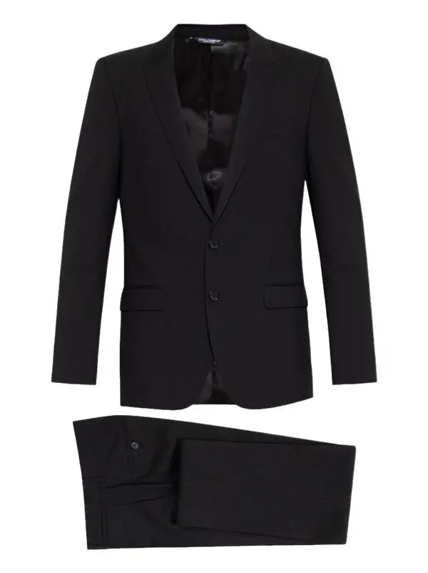 Dolce & Gabbana Dolce Gabbana Single-breasted Straight-leg Tailored Suit - Black