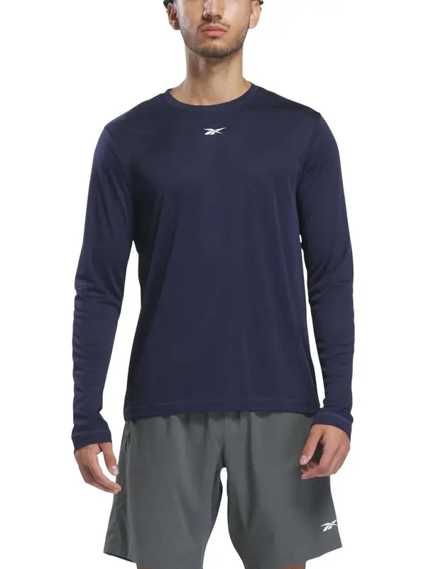 REEBOK Long Sleeve Tech Training T-shirt - Vector Navy