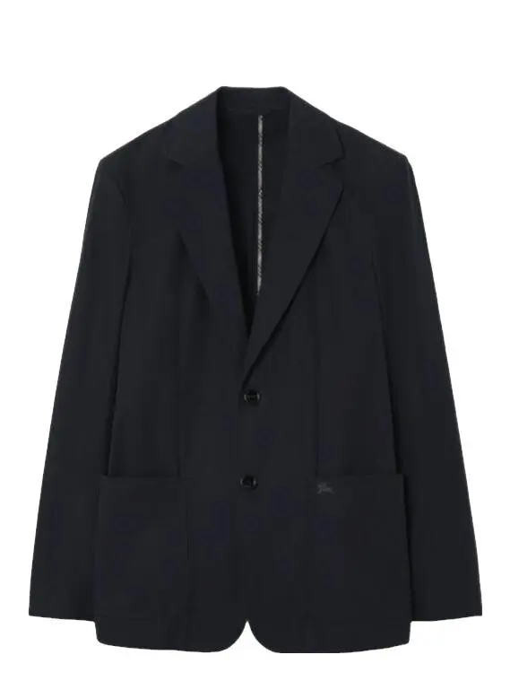 Burberry Technical Cotton Tailored Jacket - Navy