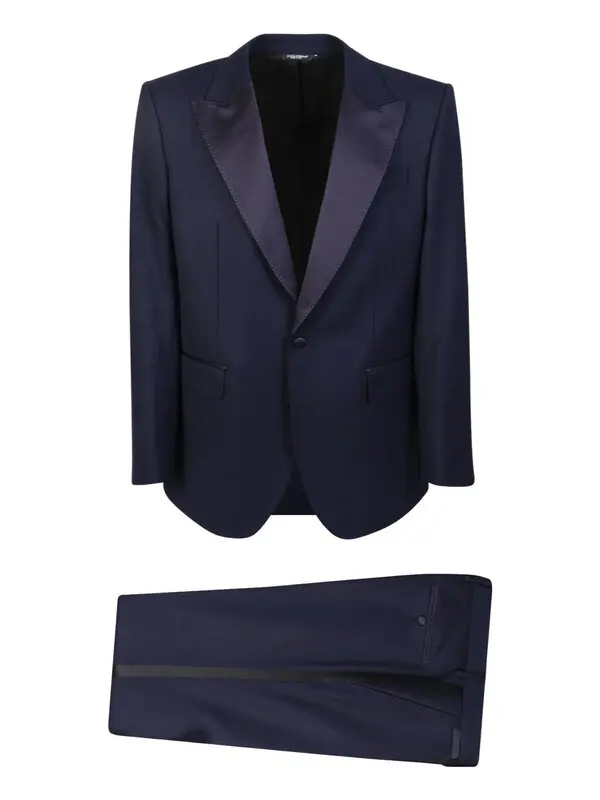 Dolce & Gabbana Tuxedo-style Three-piece Suit - Blue