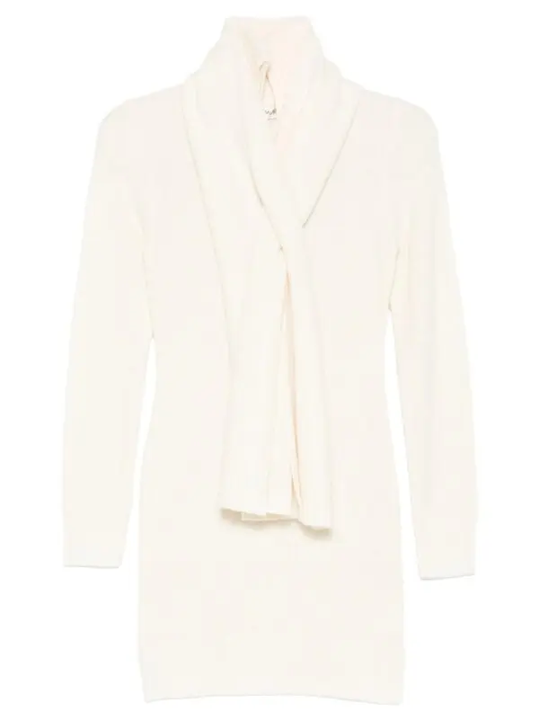 AYA MUSE Amar Scarf Mini Dress - White