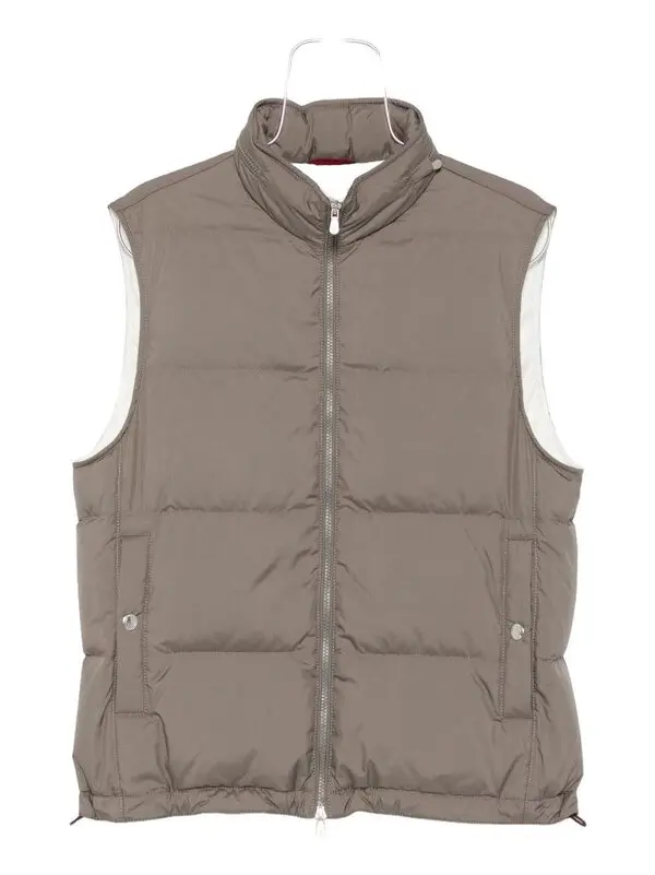 Brunello Cucinelli Puffer Vest - Grey