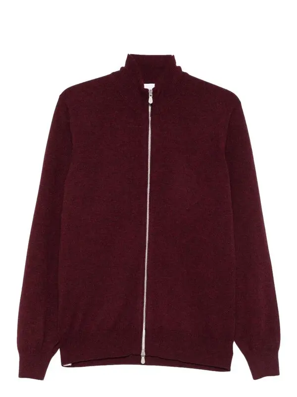 Brunello Cucinelli Cashmere Zipped Cardigan - Red