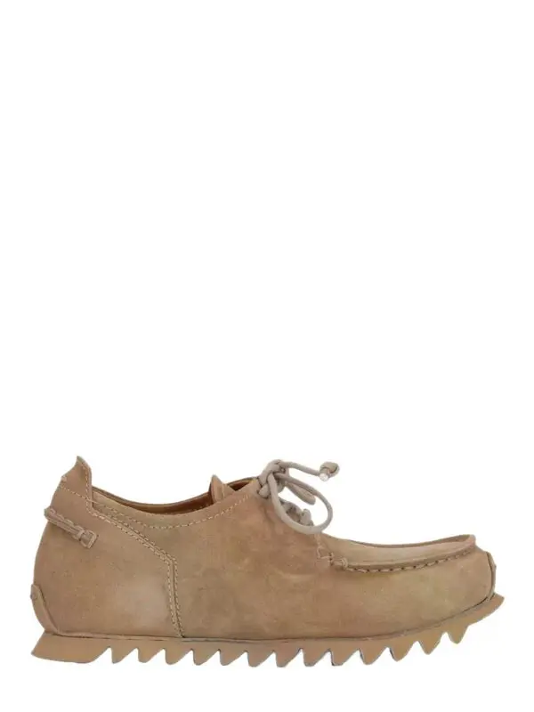 BEKK Suede Lace-up Loafers With Vibram Sole - Neutrals
