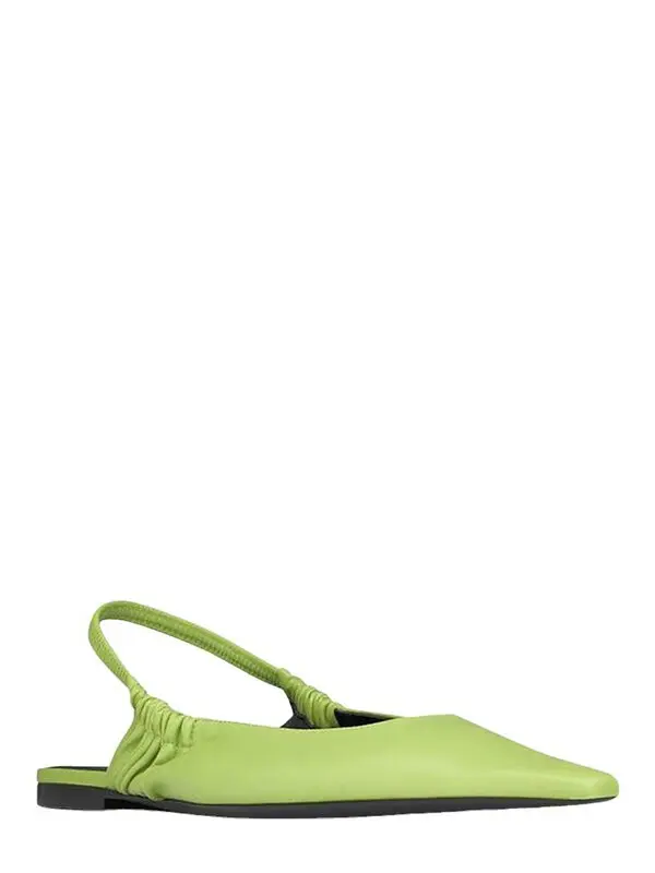 Saint Laurent Anne-marie Slingback Flats - Lime