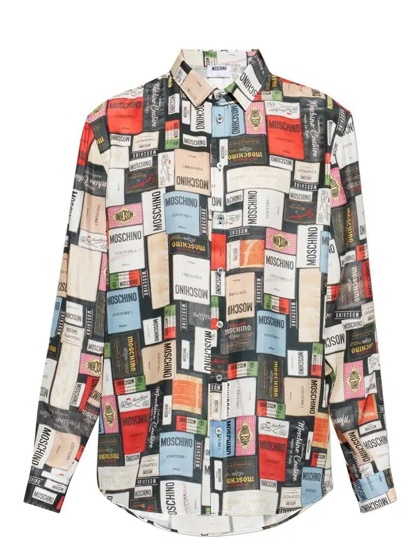 Moschino Silk Shirt With Print - Multicolour