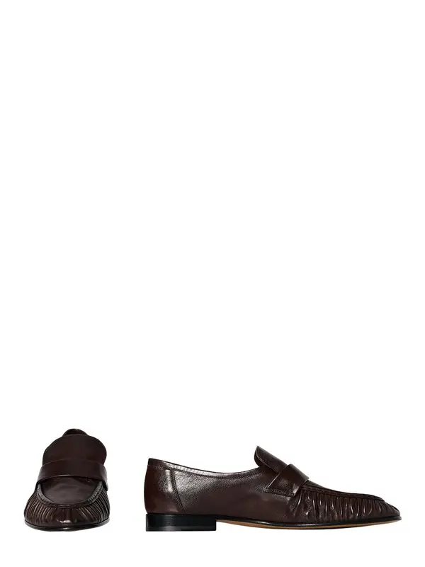 THE ROW Soft Loafer - Deep Brown
