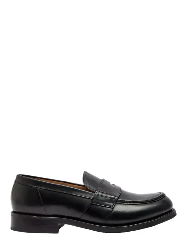 Grenson Nate Leather Penny Loafers - Black