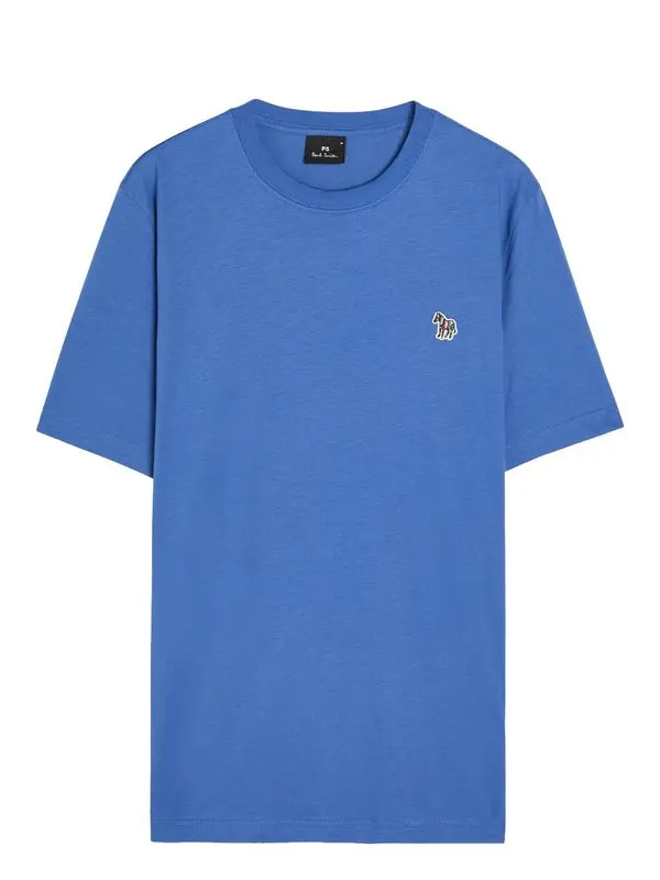 Paul Smith Appliquéd Cotton T-shirt - Blue