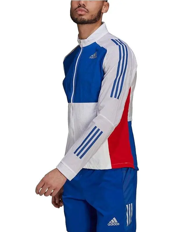 Adidas Otr Track Jkt Casual Running Sports Stand Collar Jacket - White