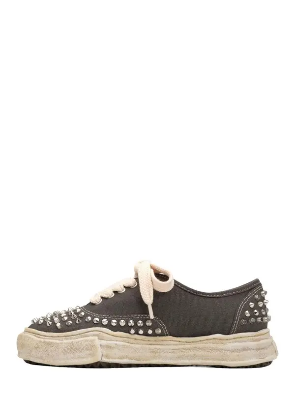 Mihara Yasuhiro Studded Canvas Low Top Sneakers - Grey