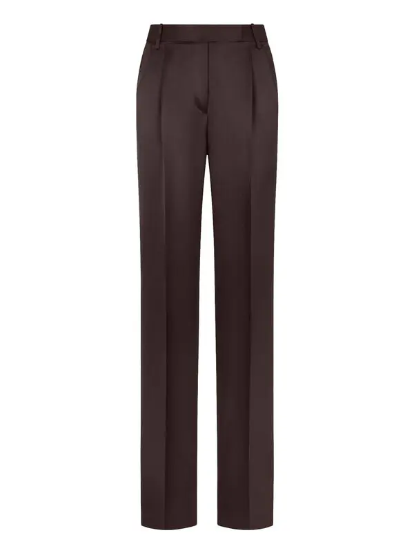 TOM FORD Silk Tailored Trousers - Brown