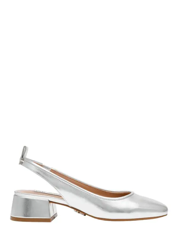 Steve Madden Slingback High-heeled Sandals - Silver
