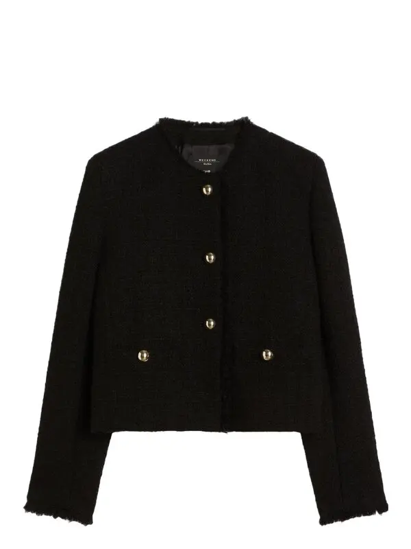 Max Mara Agami Cropped Jacket - Black