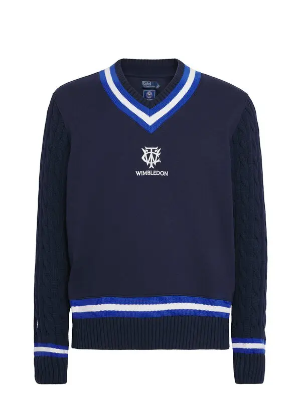 Polo Ralph Lauren Wimbledon Hybrid Sweatshirt - Navy