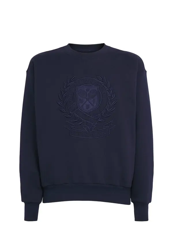 Rlx Ralph Lauren Wimbledon Emblem Crewneck Sweatshirt - Navy