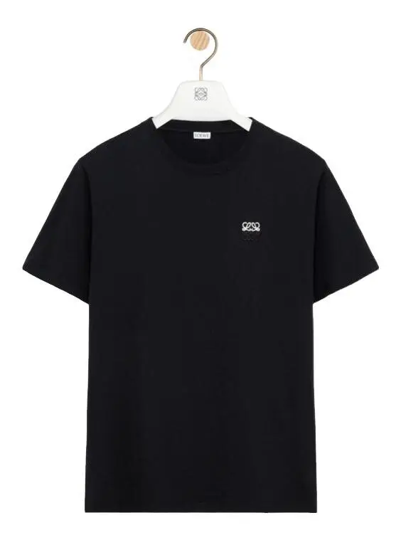 Loewe Logo Detailed Short Sleeved T-shirt - Black