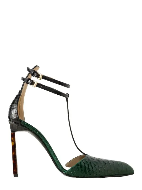 TOM FORD T-strap Pointed Toe Pumps - Emerald