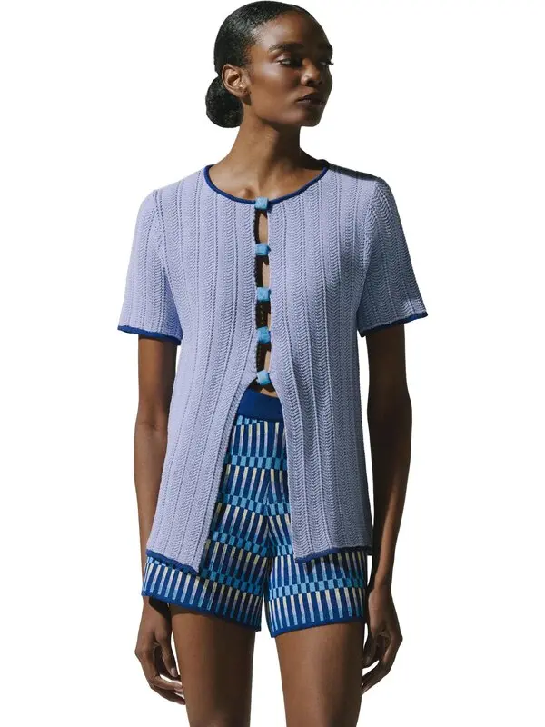 BAOBAB Corsica Sheer Knit T-shirt - Viola