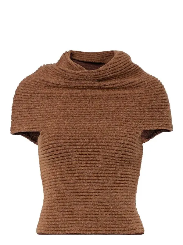 Magda Butrym Draped Knitted Top - Brown