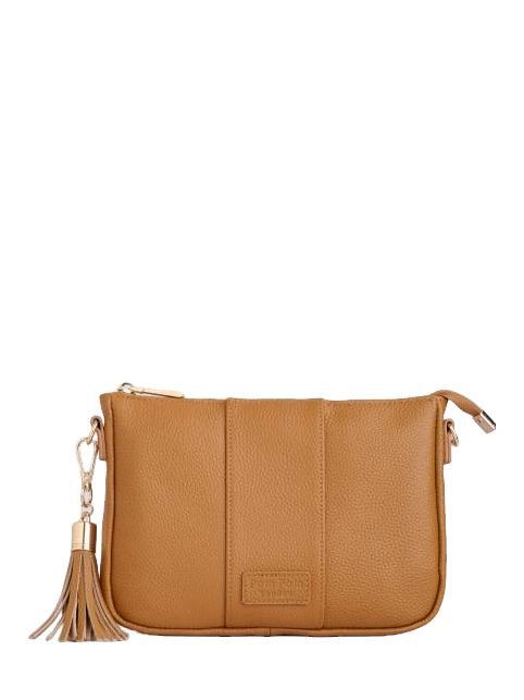 POM POM LONDON City Slim Crossbody Bag - Maple