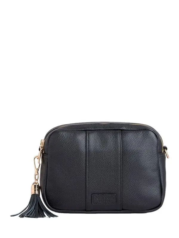 POM POM LONDON City Duo Crossbody Bag - Black