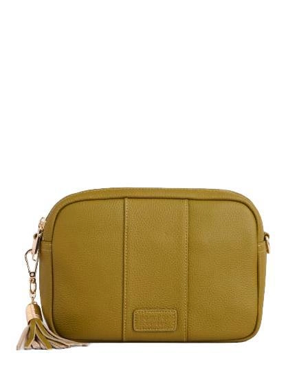 POM POM LONDON City Duo Crossbody Bag - Olive Green