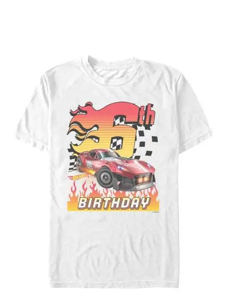 HOT WHEELS Gt Scorcher 6th Birthday Graphic T-shirt - White