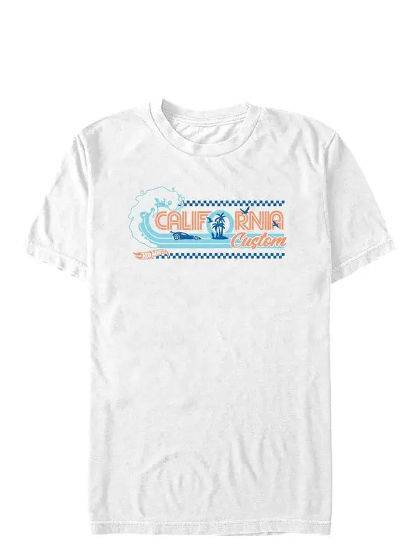HOT WHEELS California Custom Ocean Wave Graphic T-shirt - White