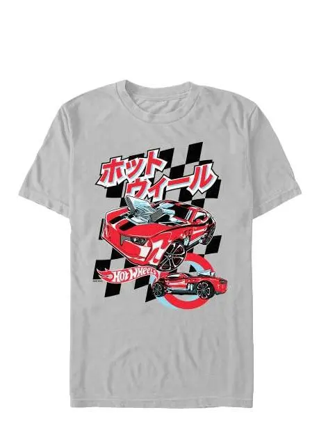 HOT WHEELS Futuristic Twinduction Graphic T-shirt - Ice Grey