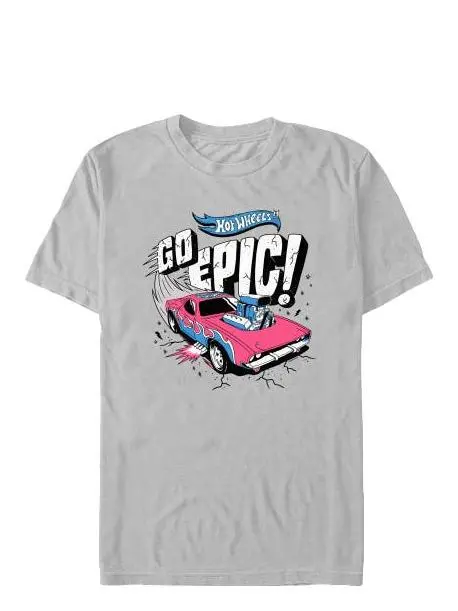 HOT WHEELS Go Epic Retro Car Graphic T-shirt - Ice Grey