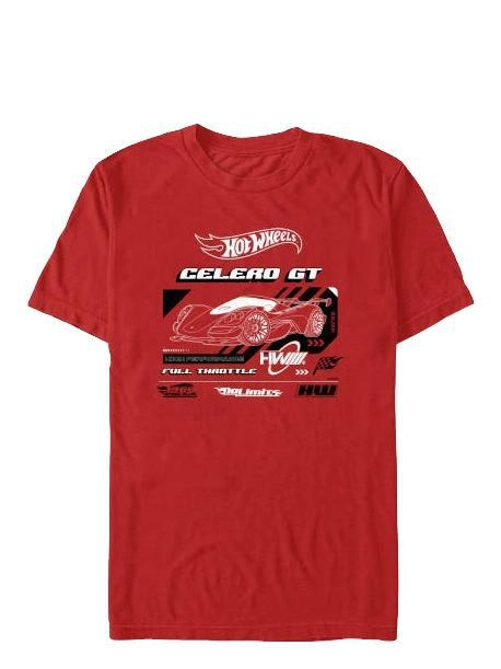 HOT WHEELS High Performance Celero Gt Short Sleeve Graphic T-shirt - Red