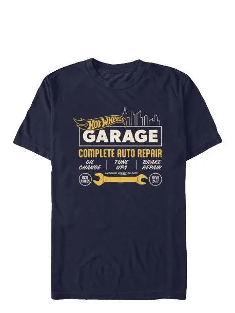 HOT WHEELS Garage Complete Auto Repair Graphic T-shirt - Navy Blue