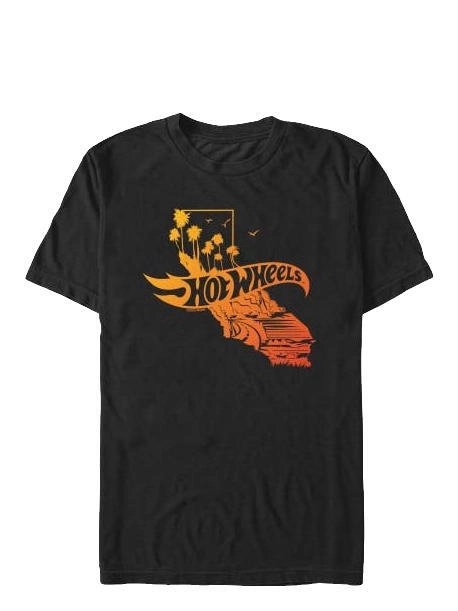 HOT WHEELS California Palm Trees Short Sleeve Graphic T-shirt - Black