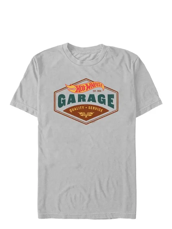HOT WHEELS Garage Quality Service Graphic T-shirt - Ice Grey