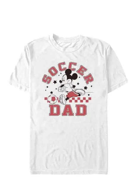 MICKEY & FRIENDS Soccer Dad Ball Graphic T-shirt - White