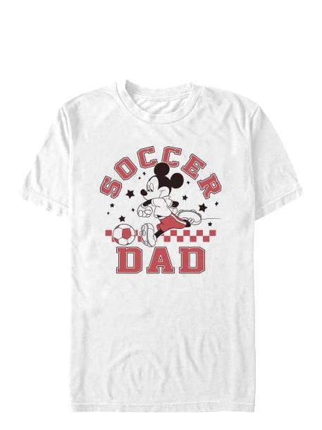 MICKEY & FRIENDS Soccer Dad Ball Short Sleeve Graphic T-shirt - White
