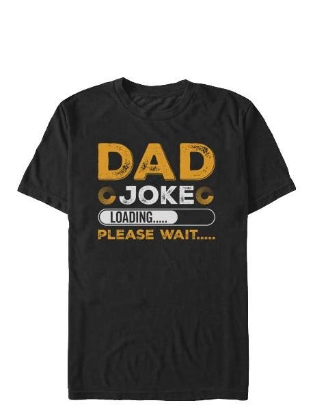 LOST GODS Dad Joke Loading Short Sleeve Graphic T-shirt - Black