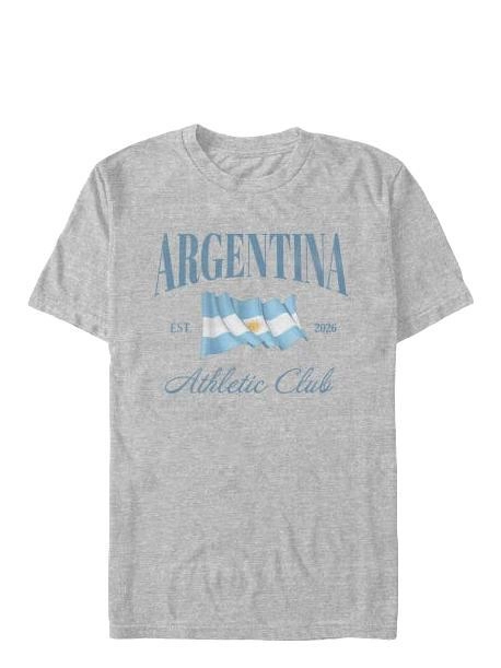 LOST GODS Argentina Athletic Club Est 2026 Short Sleeve Graphic T-shirt - Athletic Heather