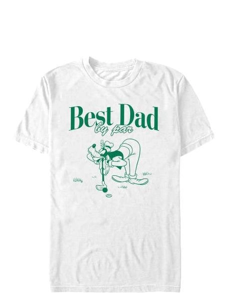 MICKEY & FRIENDS Best Dad Par Short Sleeve Graphic T-shirt - White